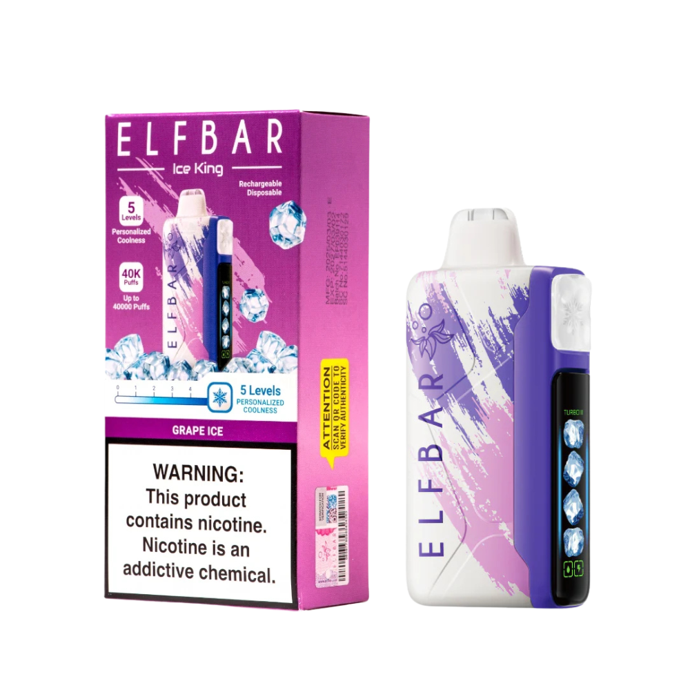 ELFBAR ICE KING 40K - GRAPE ICE | VAPE DESECHABLE – Liquidín Vape Shop