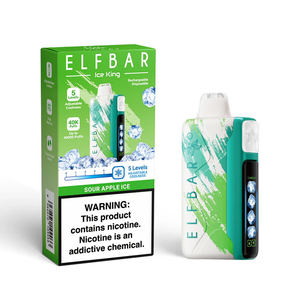 ELFBAR ICE KING 40K - GREEN APPLE ICE | VAPE DESECHABLE – Liquidín Vape ...
